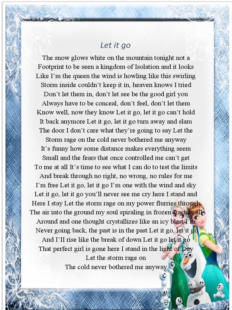 Let it go | PDF
