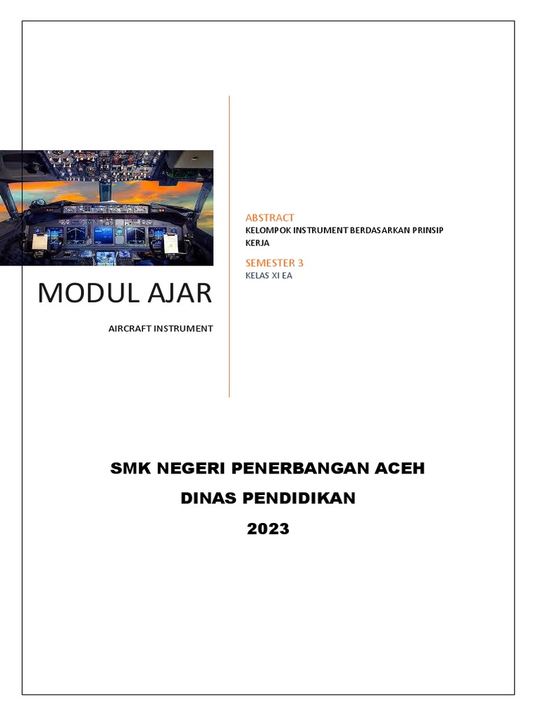 Modul Ajar Aircraft Instrument Kelas Xi Ea Pdf