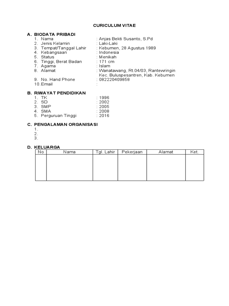 Curiculum Vitae | PDF