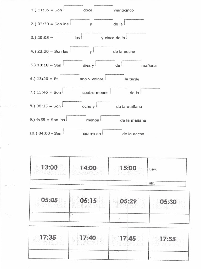 Repaso La Hora | PDF