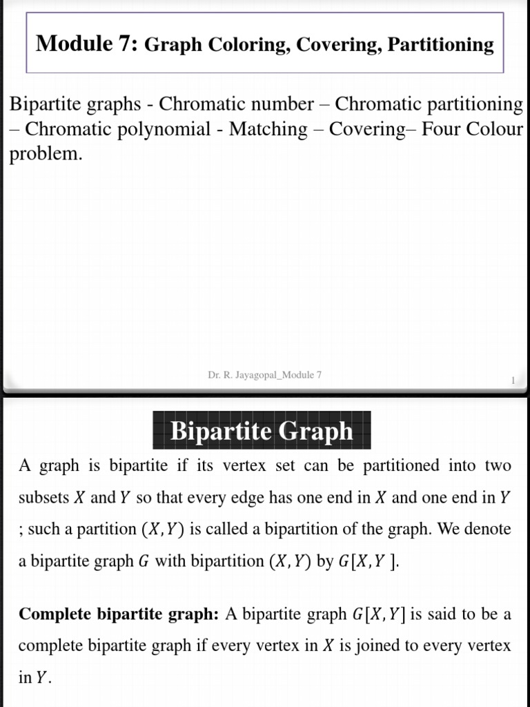 Module 7 - Matching - Covering | PDF | Vertex (Graph Theory ...