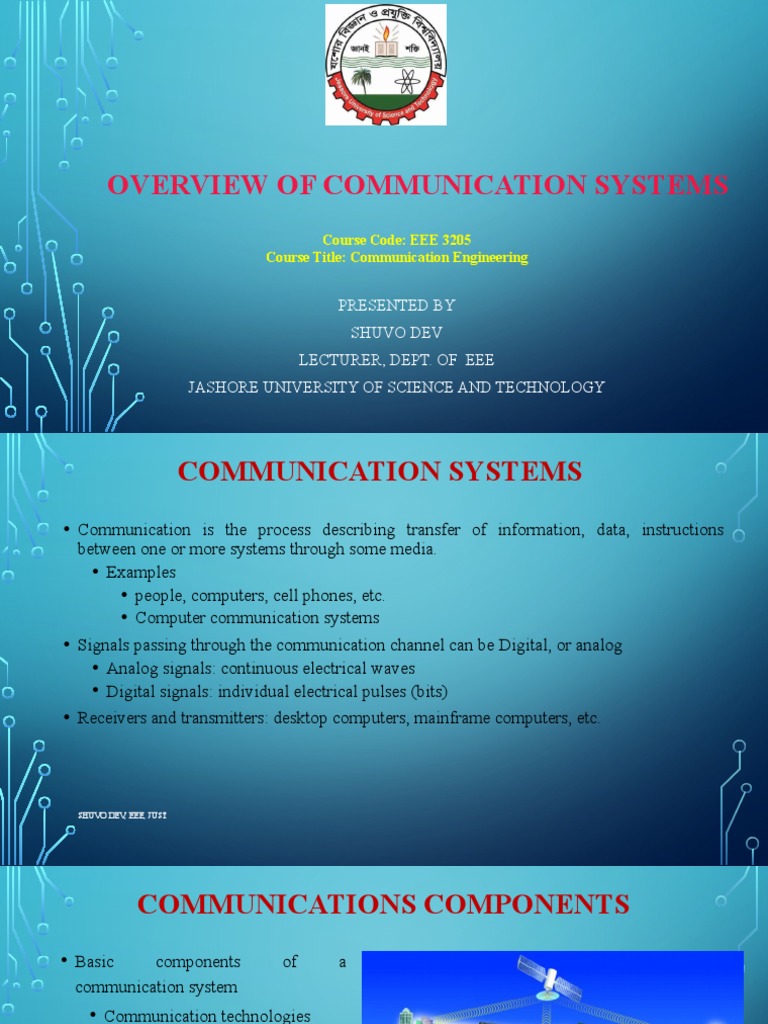 Slide - 1 (Introduction) | PDF | Communications System | Telecommunications