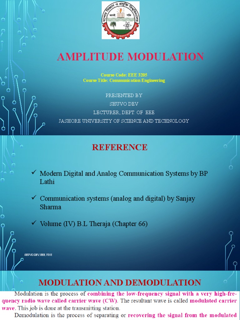 Slide 2 Amplitude Modulation Pdf Modulation Electrical Engineering
