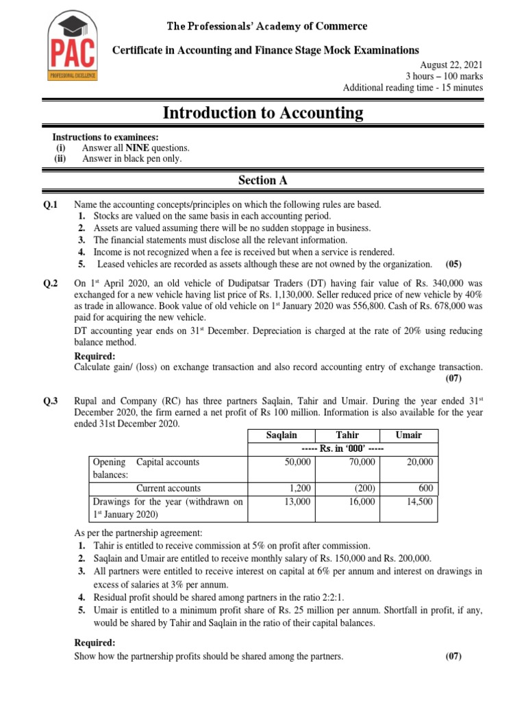 PAC All CAF Subjects Mocks With Solutions Regards Saboor Ahmad | PDF ... PAC All CAF Subjects Mocks With Solutions Regards Saboor Ahmad | PDF ...