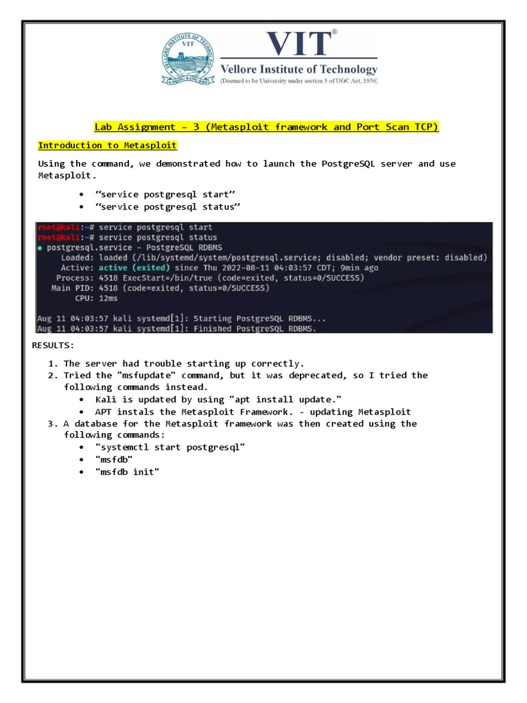 Lab 5-Metasploit-Intro - Components | PDF