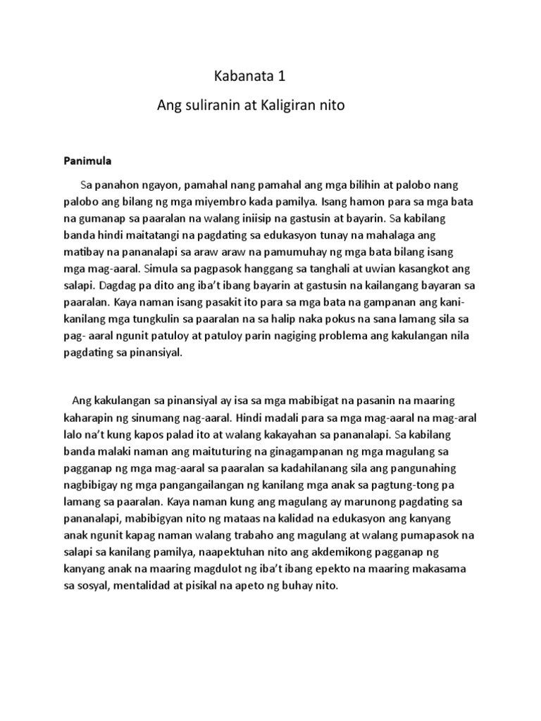 Kabanata 1 GROUP 2 5 | PDF