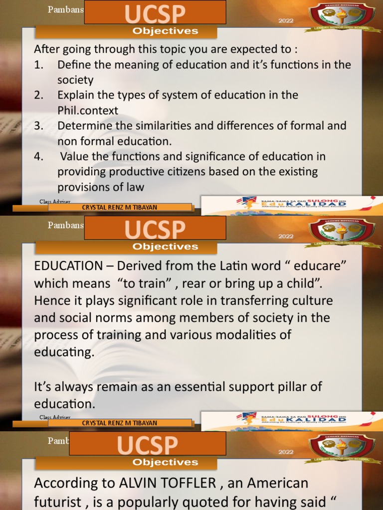 Ucsp Education | PDF | Learning | Cognition