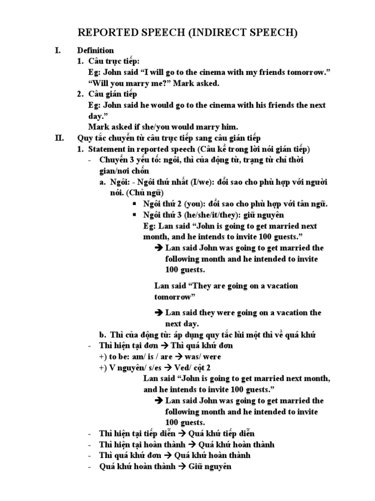 Reported Speech | PDF