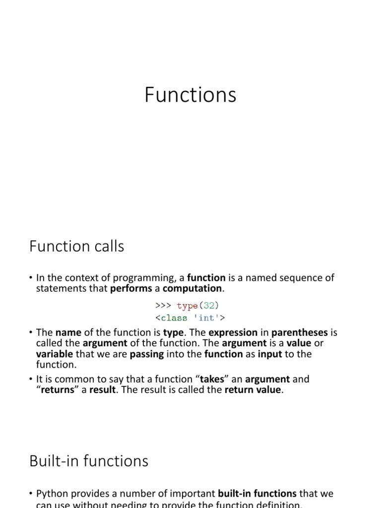 4 Functions | PDF | Parameter (Computer Programming) | Function ... 4 Functions | PDF | Parameter (Computer Programming) | Function ...