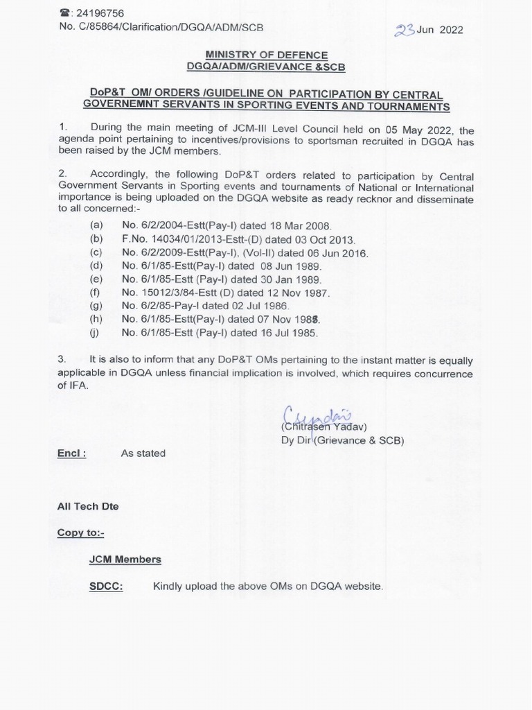 DoP&T orders (1) | PDF