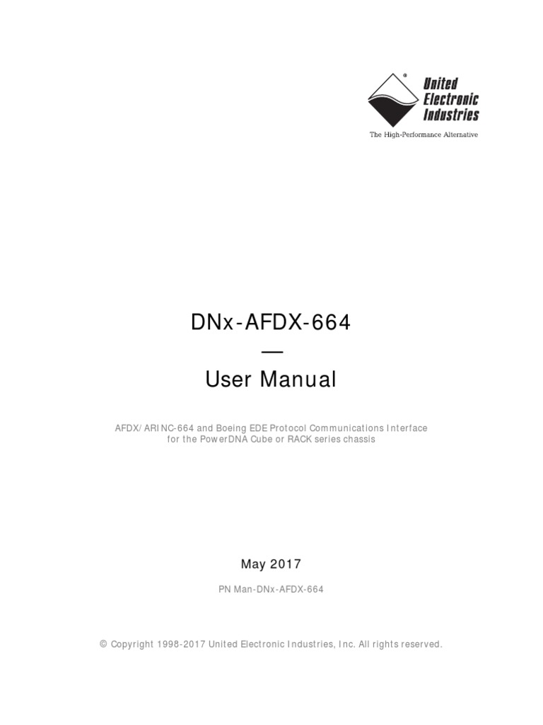 DNX AFDX 664 Manual | PDF