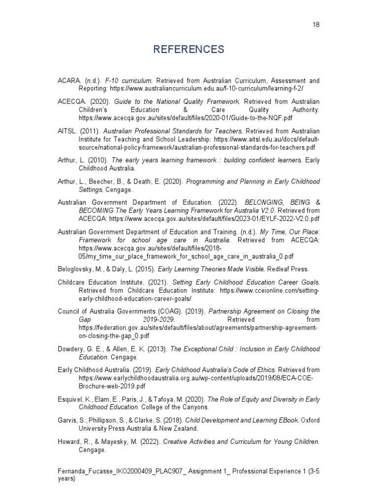 References | PDF | Early Childhood Education | Learning