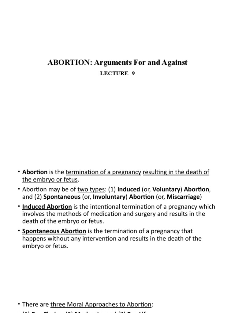 (A) Abortion | PDF | Abortion | Pregnancy