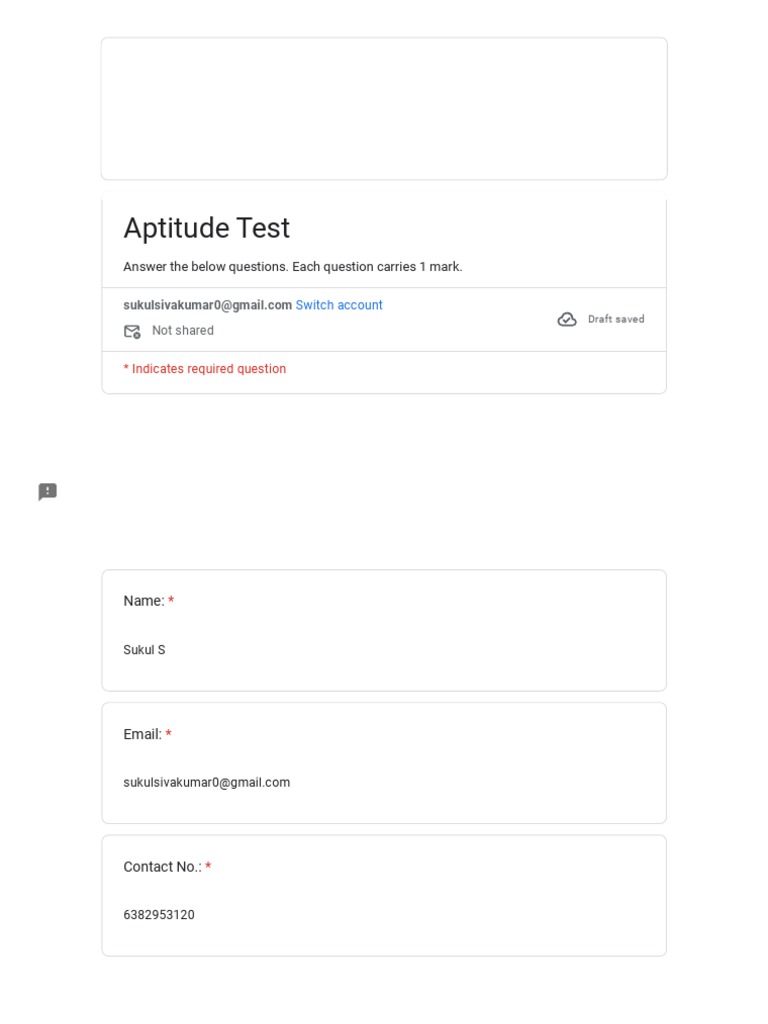 Aptitude Test | PDF