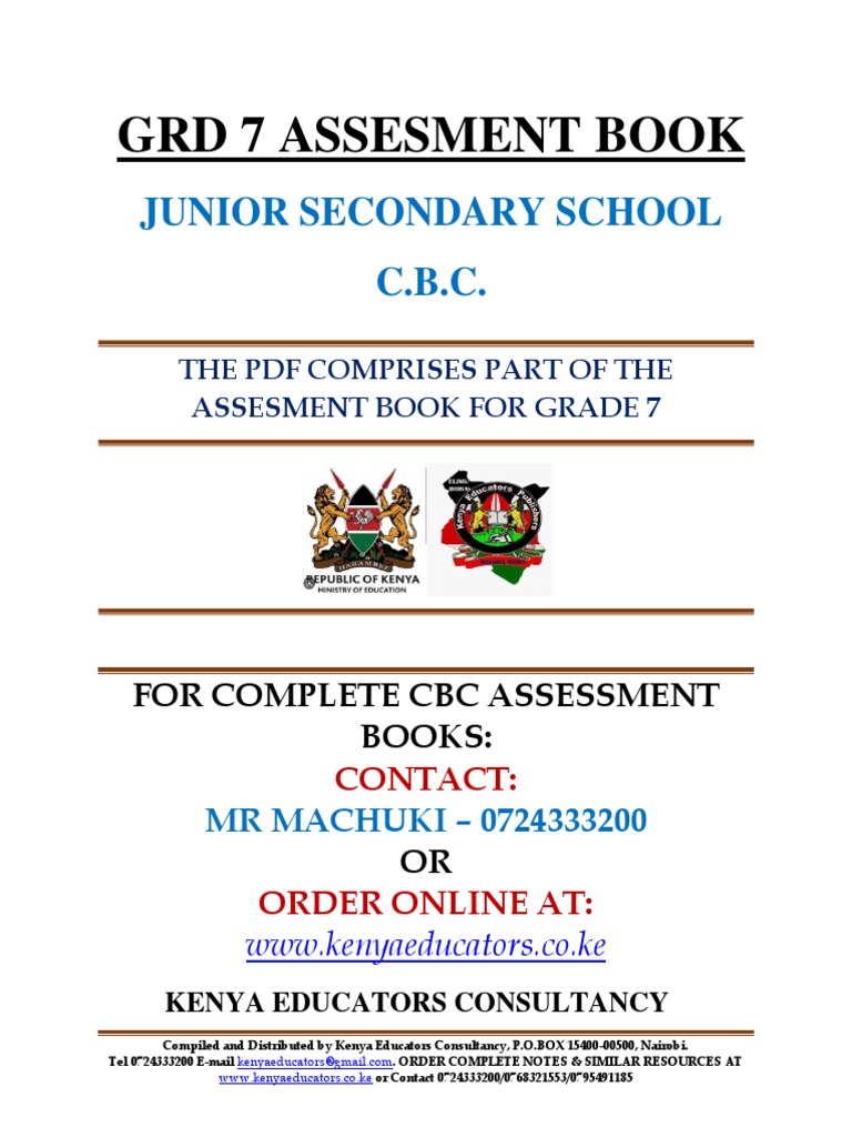 Grade 7 Assessment Book. | PDF