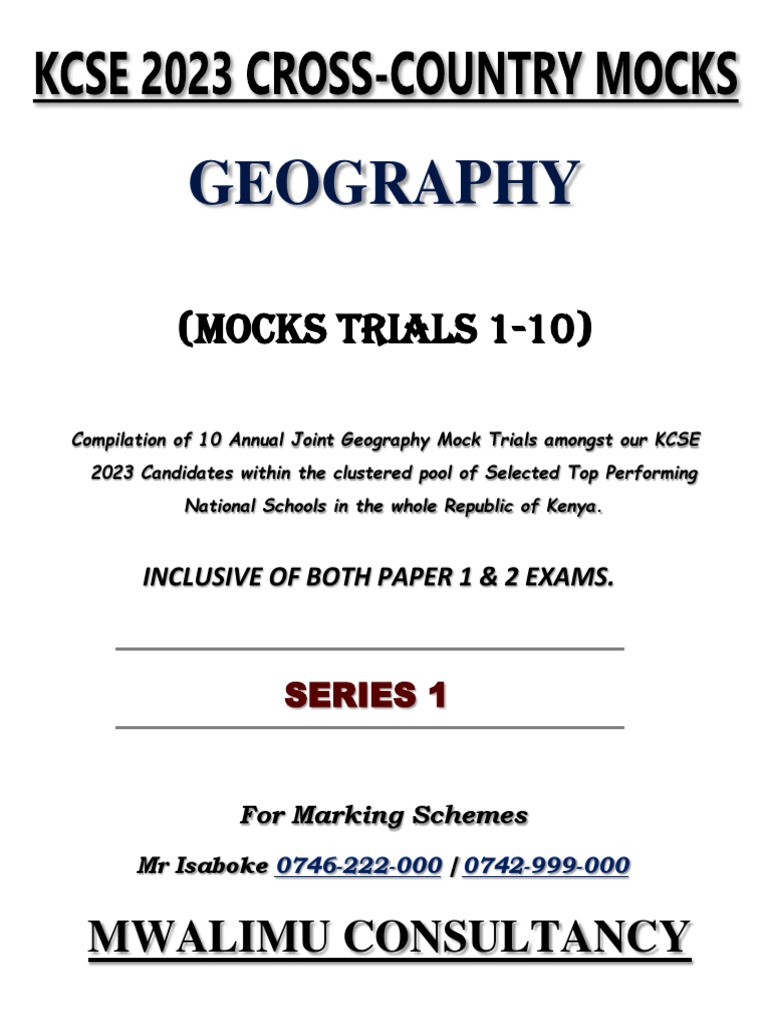 KCSE 2023 Geography Mock Exams Guide | PDF | Wheat | Earth