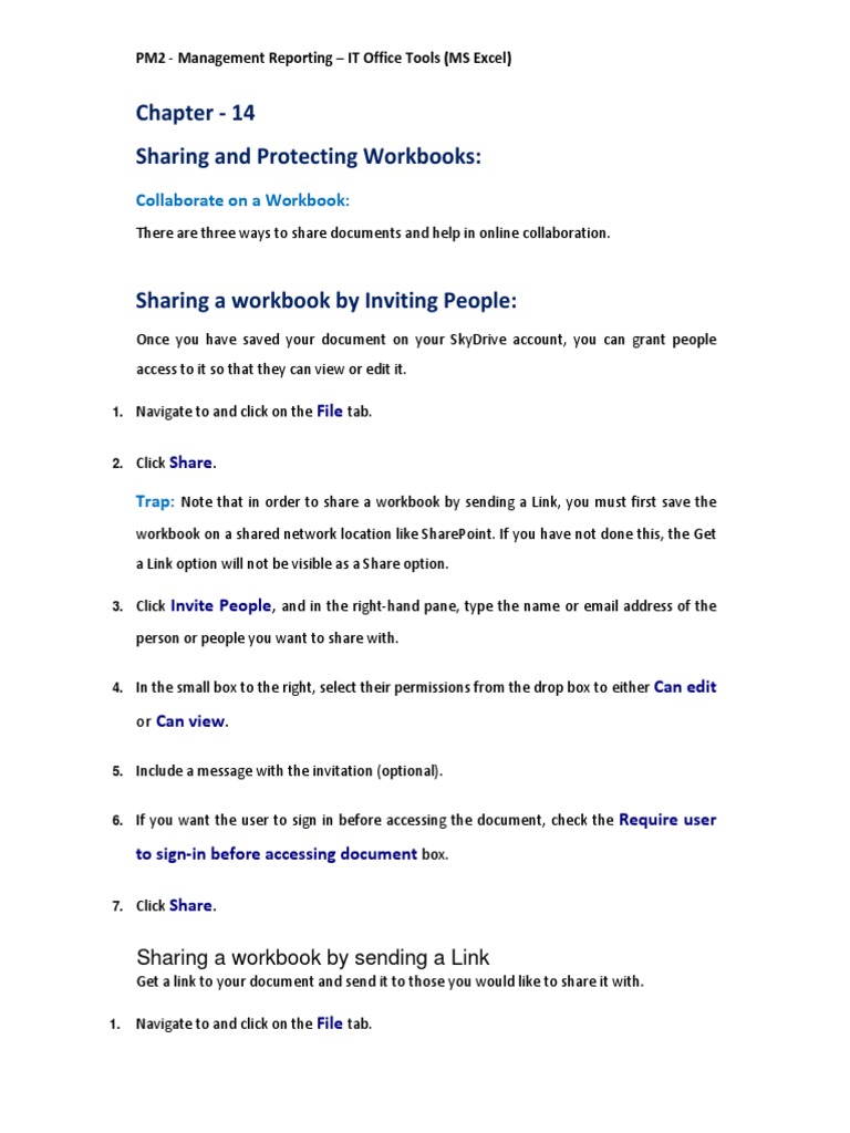 Excel Chapter - 14 | PDF | Microsoft Excel | Password
