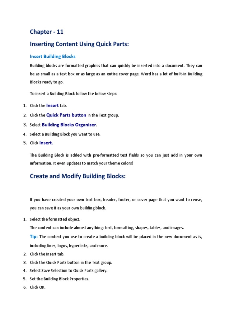 Ms Word Chapter 11 Pdf