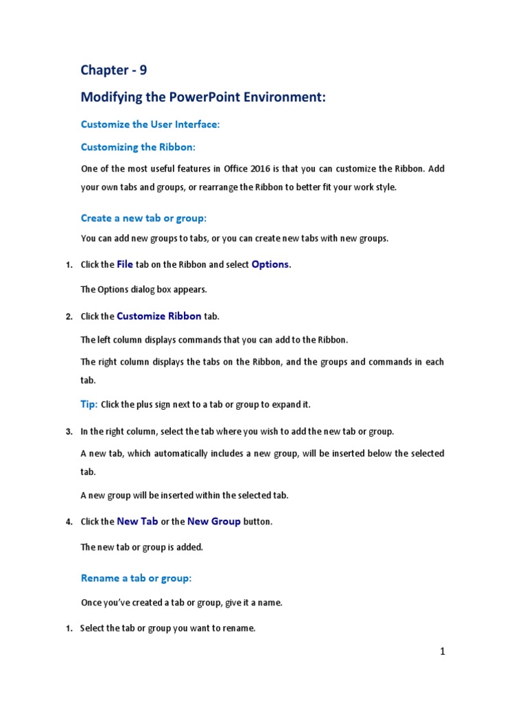 Power Point Chapter - 9 | PDF | Microsoft Power Point | Graphical User ...