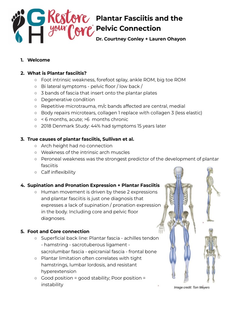 Plantar Fasciitis and the Pelvic Connection-2 | PDF | Foot | Limbs ...