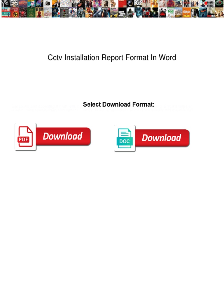 CCTV Installation Report Template | PDF | Closed Circuit Television ...