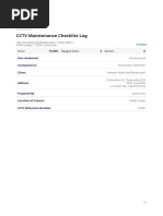 CCTV Maintenance Checklist Form - 15893 | PDF | Camera | Closed Circuit ...