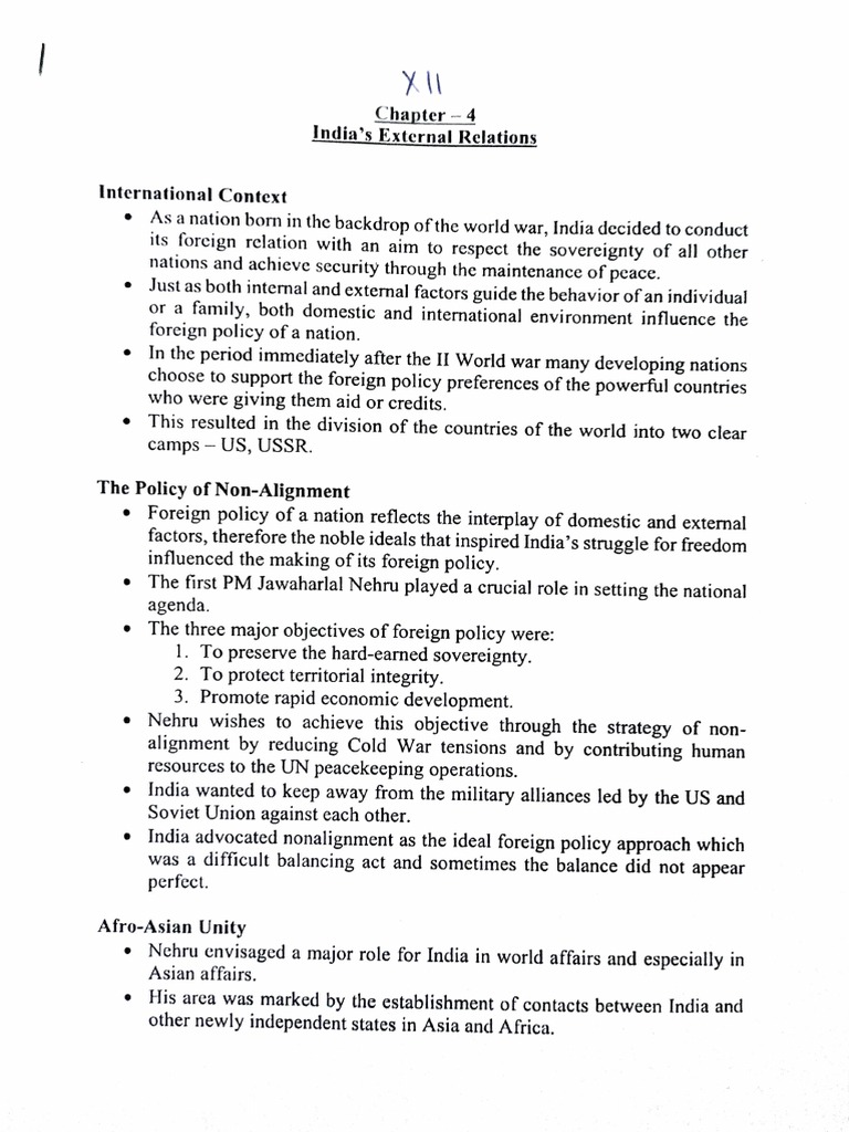 India's External Relations | PDF | Global Politics | International Relations