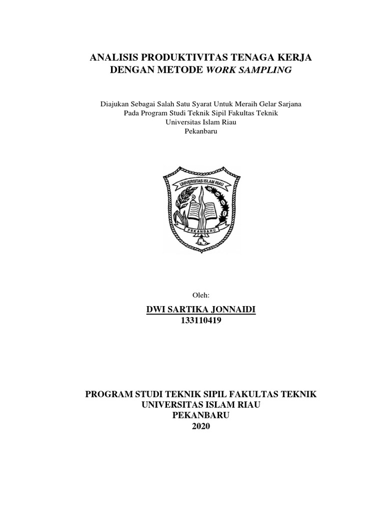 Produktivitas Tenaga Kerja: Work Sampling | PDF | Teknologi & Rekayasa