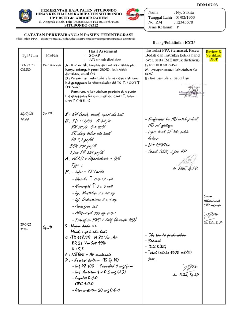 Contoh Pengisian CPPT | PDF