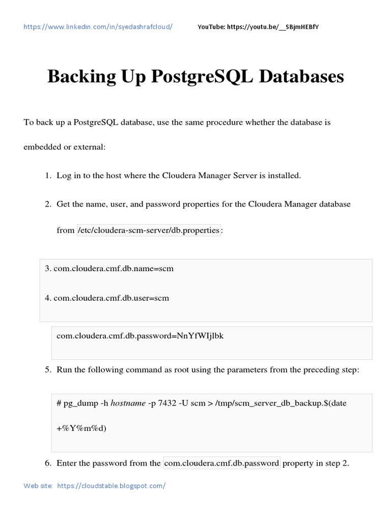 Backing Up Databases | PDF | Databases | Postgre Sql Backing Up Databases | PDF | Databases | Postgre Sql
