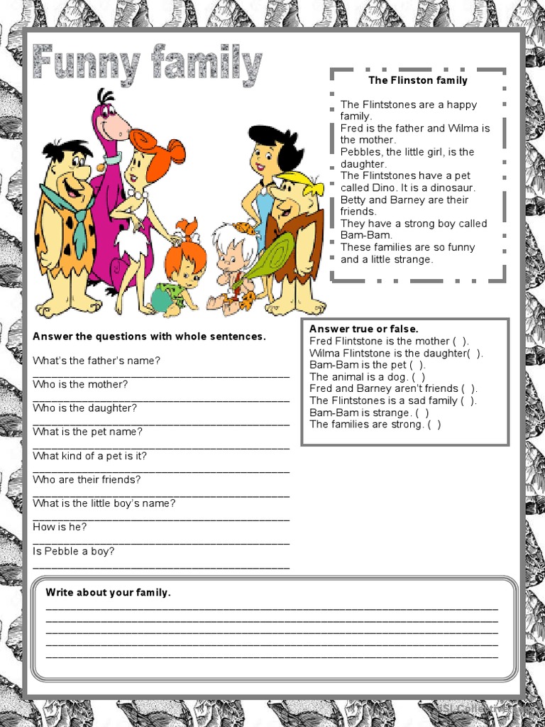Family - Funny Family | PDF | Fictional Families | Animated Characters