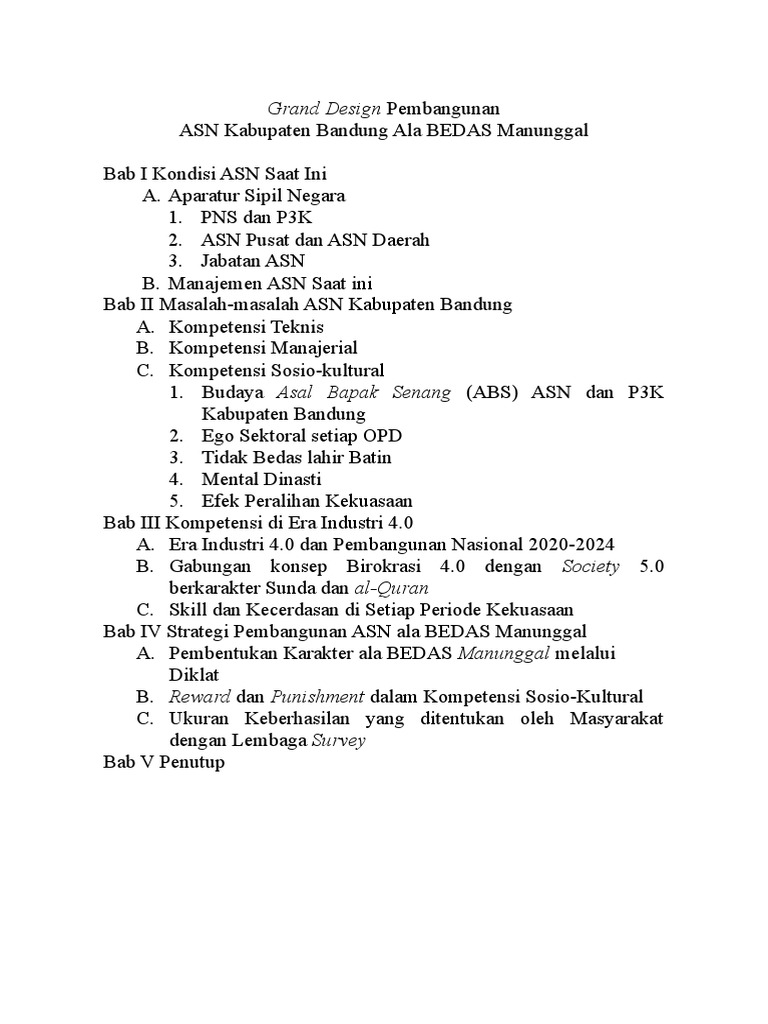 Grand Design Pembangunan ASN | PDF | Bisnis | Pengelolaan Keuangan & Uang