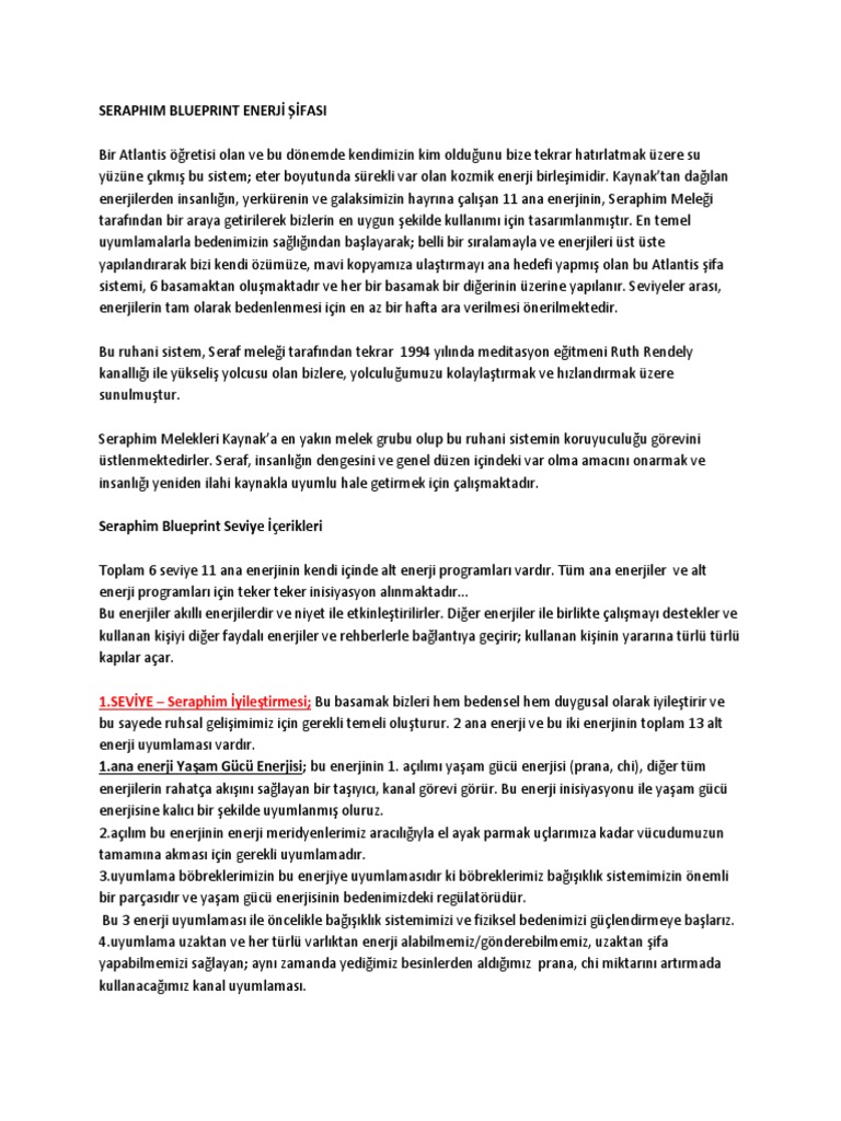 Seraphim Blueprint Enerji Sistemi | PDF