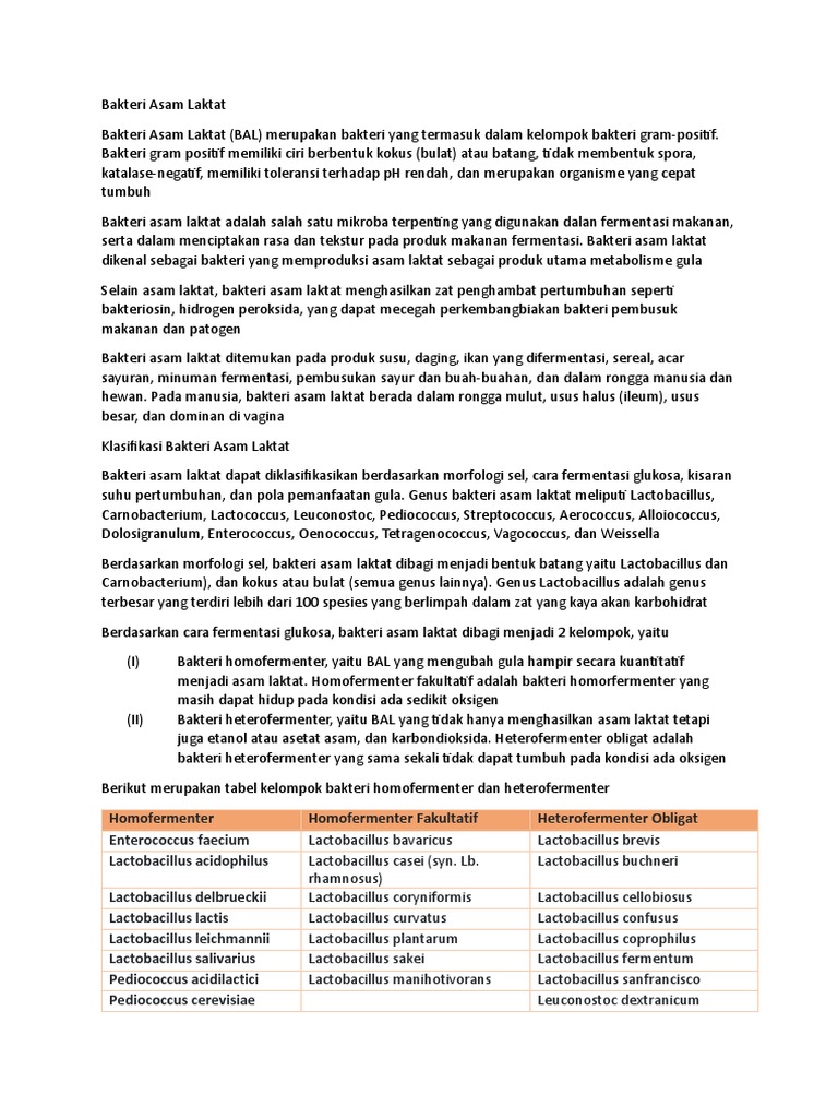 Bakteri Asam Laktat | PDF | Kesehatan Holistik | Sains & Matematika