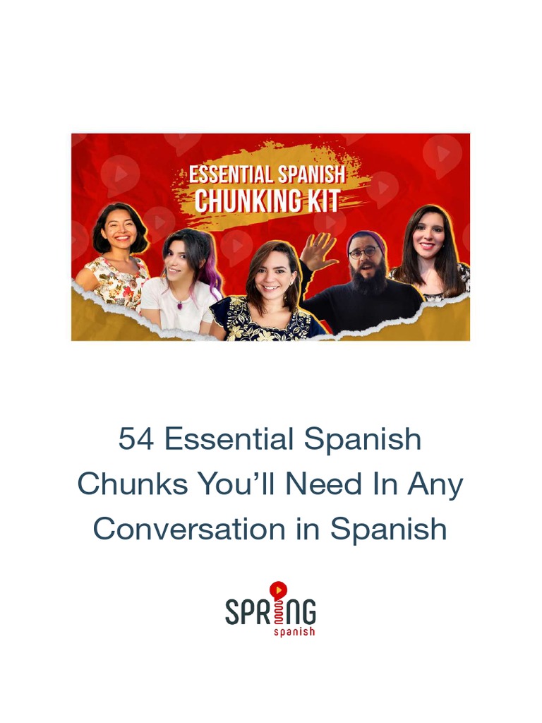 Essential Spanish Chunks Cheat Sheet | PDF