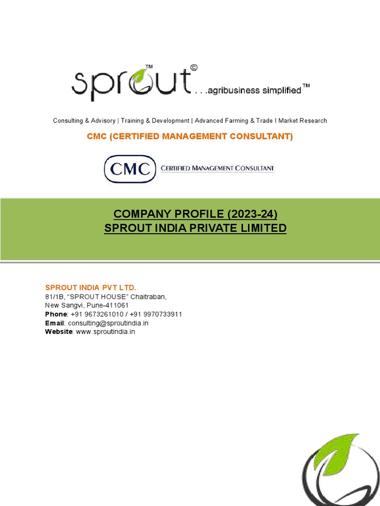 SIPL-Company Profile (2023-24) - New | PDF | Food Industry | Startup ...