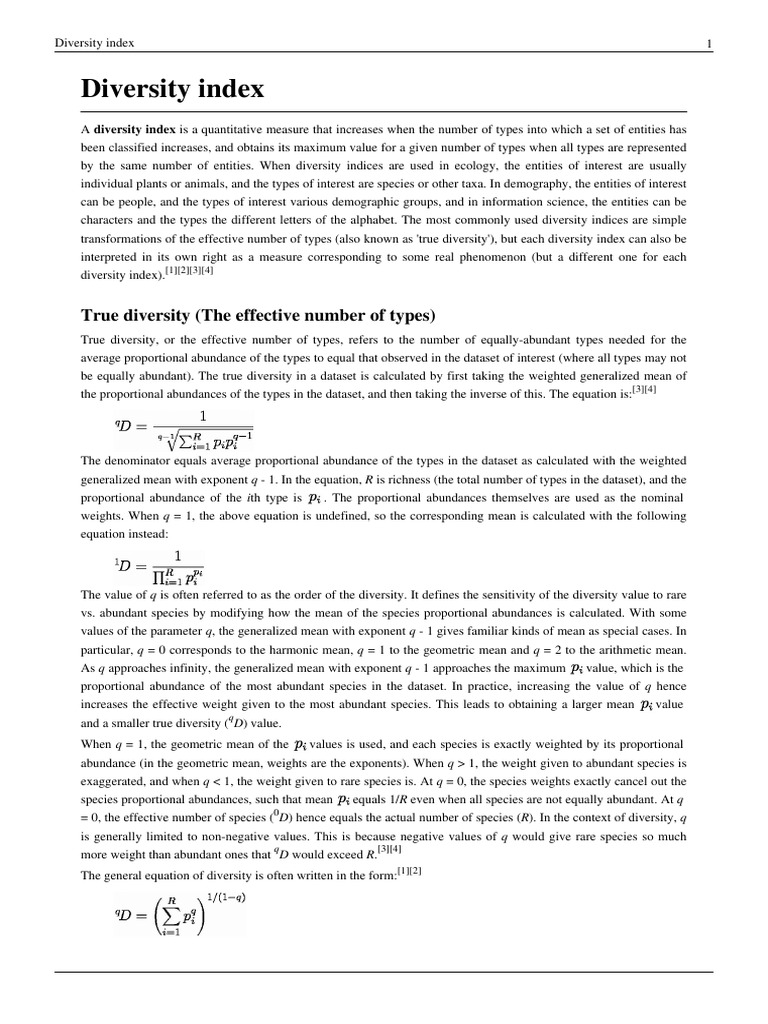 Understanding Diversity Indices | PDF | Foreign Language Studies