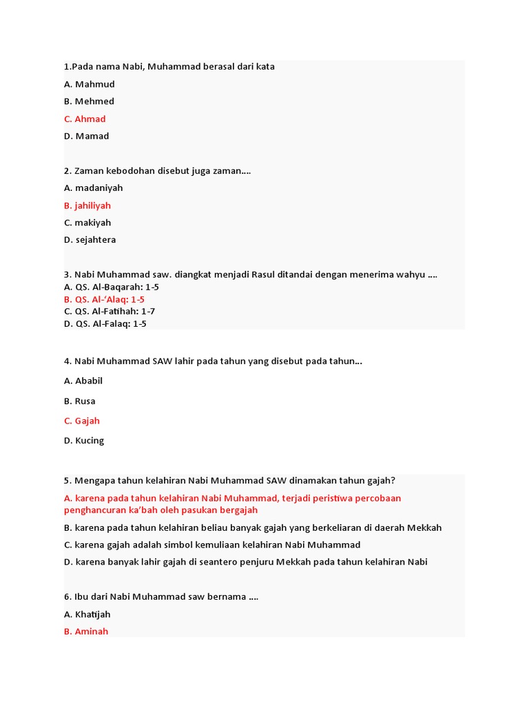 Soal Fahmil Quran | PDF