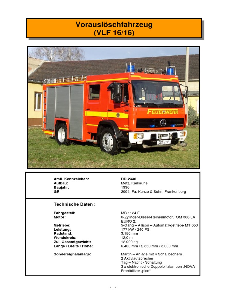 VLF 16 - 16) - 1996 - Datenblatt - VLF - 16 - 16 | PDF