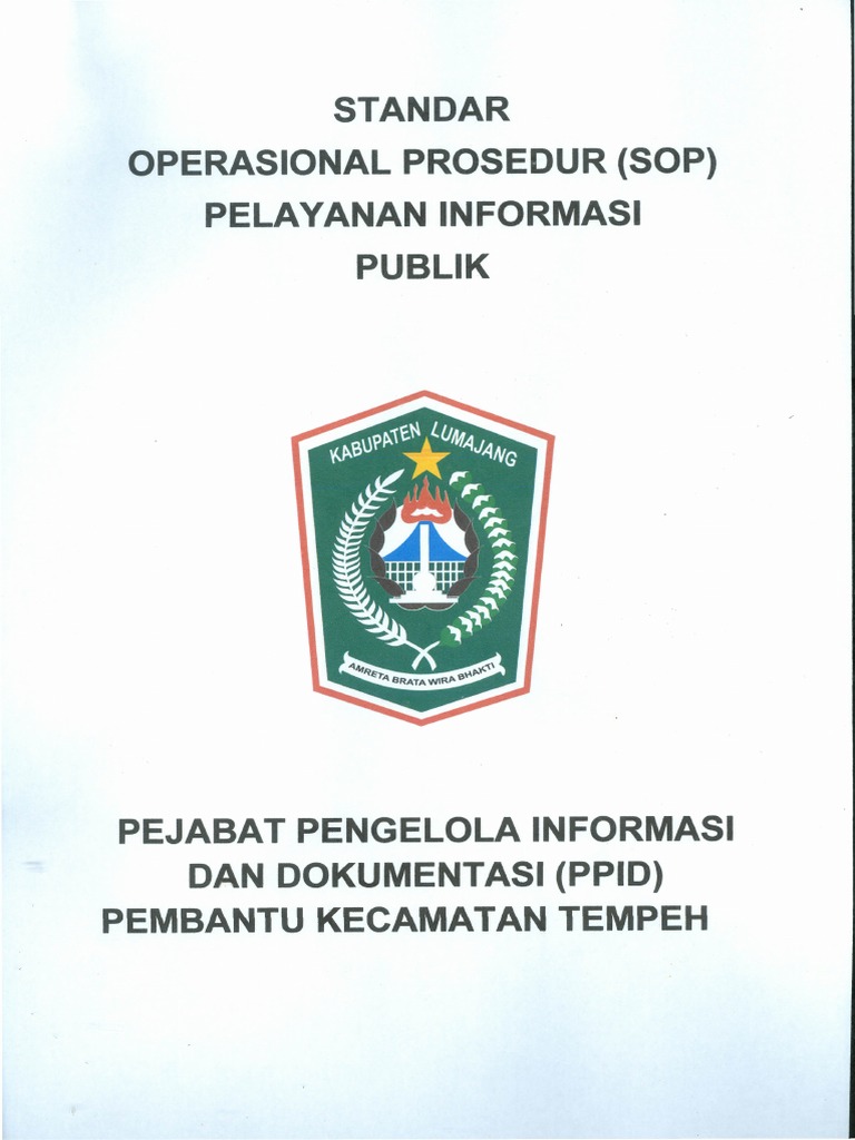 Sop Ppid Kecamatan Tempeh | PDF