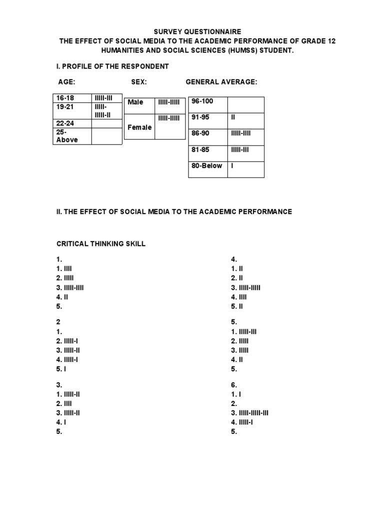 Final Tally | PDF | Cognition