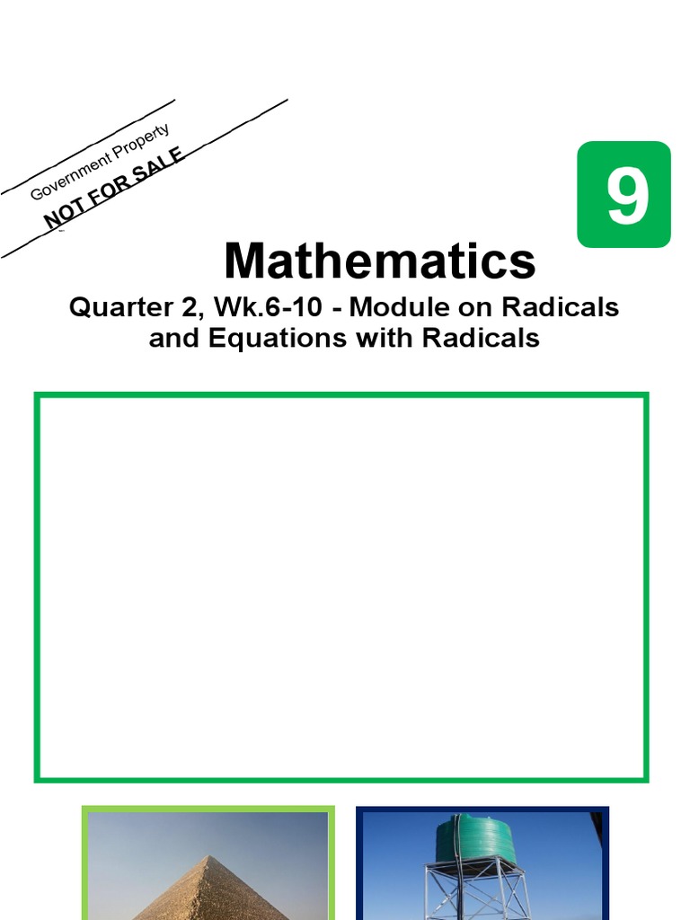 Math9 Q2 W10 ApplicationsofEquationswithRadicals v2 | PDF | Equations | Horizon