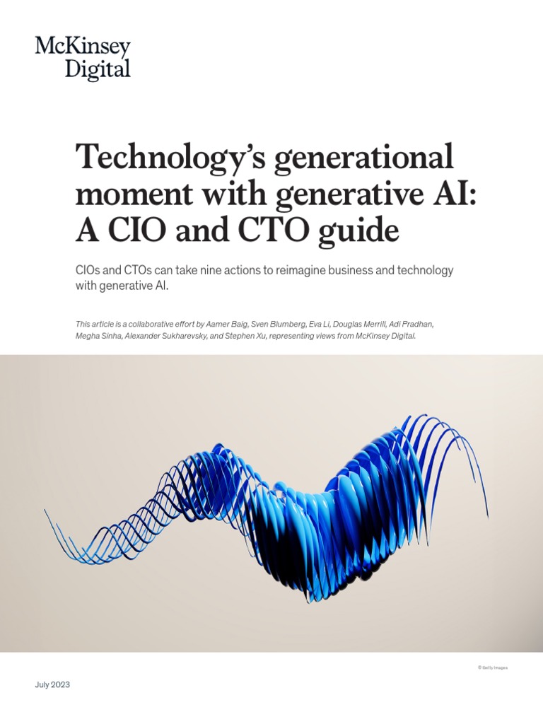9 Actions To Re-Imagine Business and Tech With Gen AI | PDF