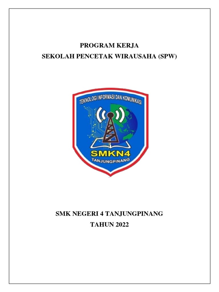 Program Kerja SPW SMKN 4 Tanjungpinang | PDF | Bisnis