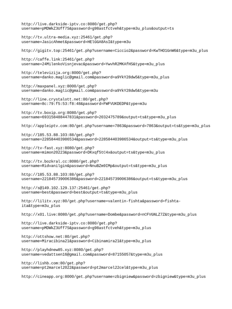 New Iptv Xtream Code(1) | PDF