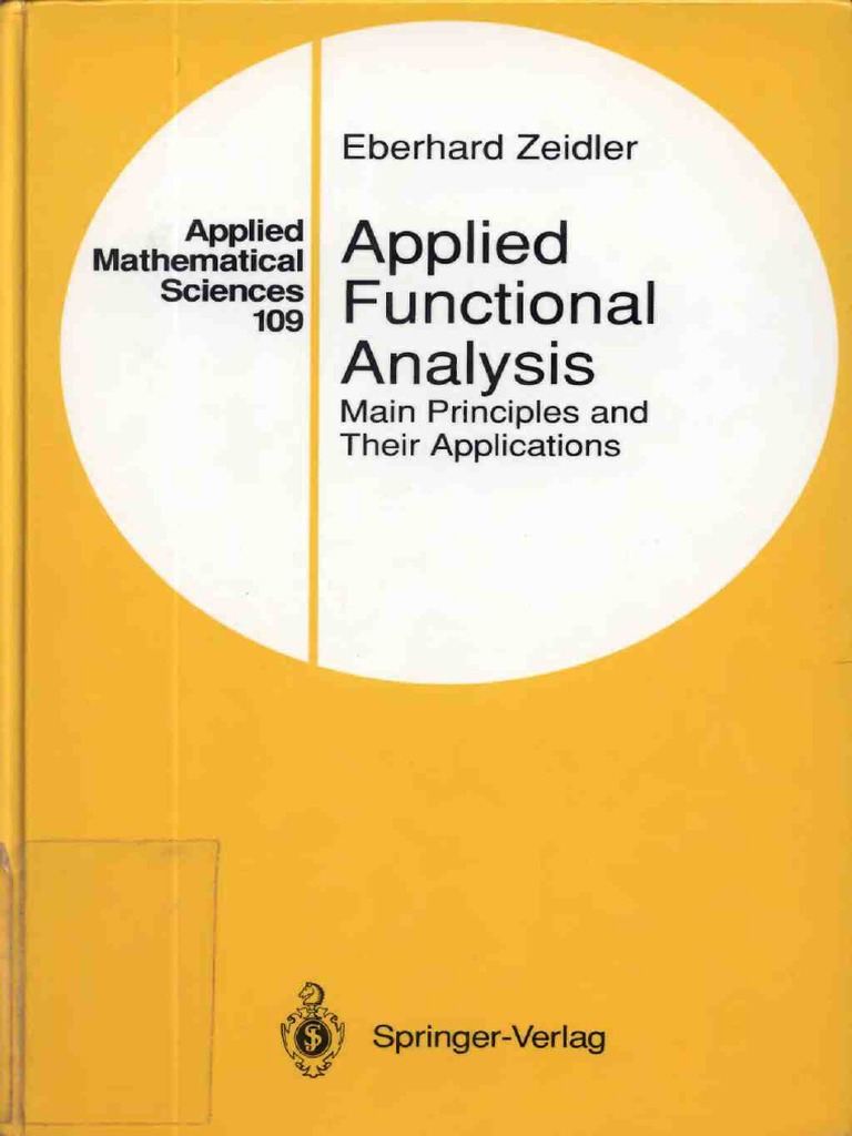 Applied - Functional - Analysis - Eberhard, Zeidler | PDF