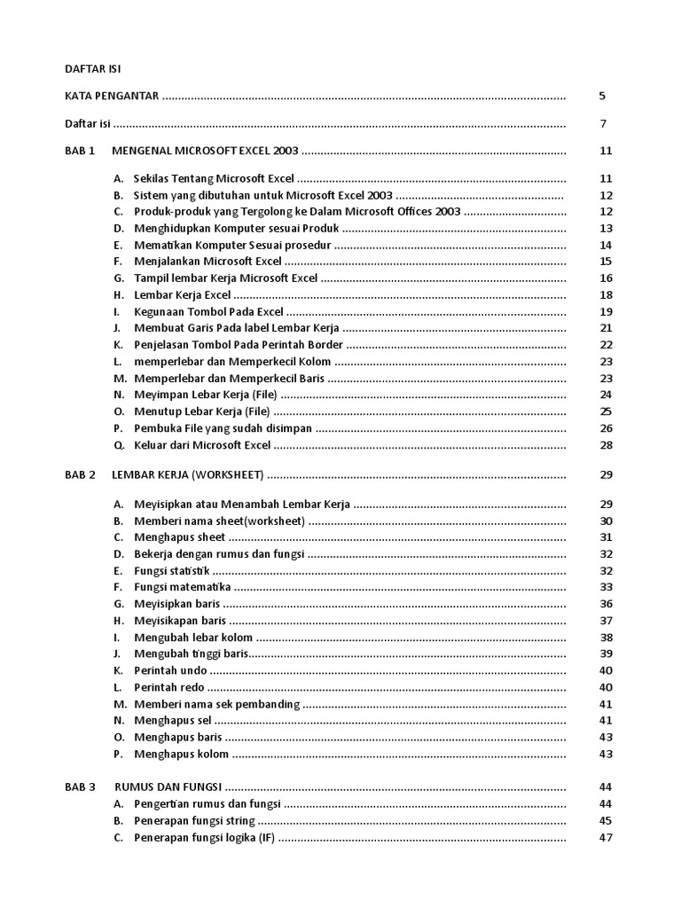 Panduan Lengkap Microsoft Excel 2003 | PDF | Griya & Taman | Komputer