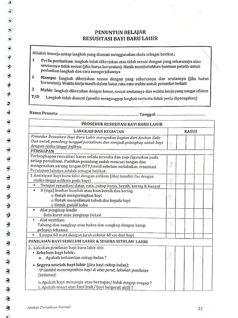 Resusitasi Bayi | PDF