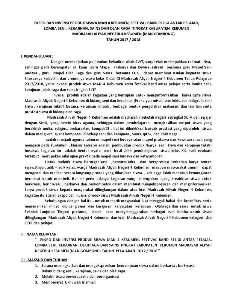 Proposal Milad 2018 Baru | PDF