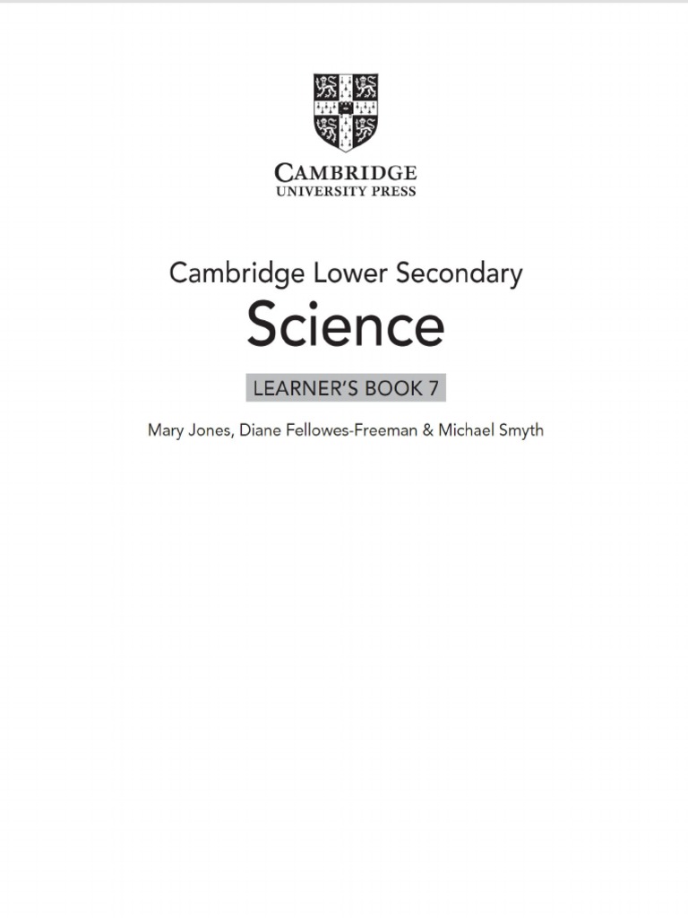 Cambridge Lower Secondary Science Learner's Book - 7 - Share | PDF